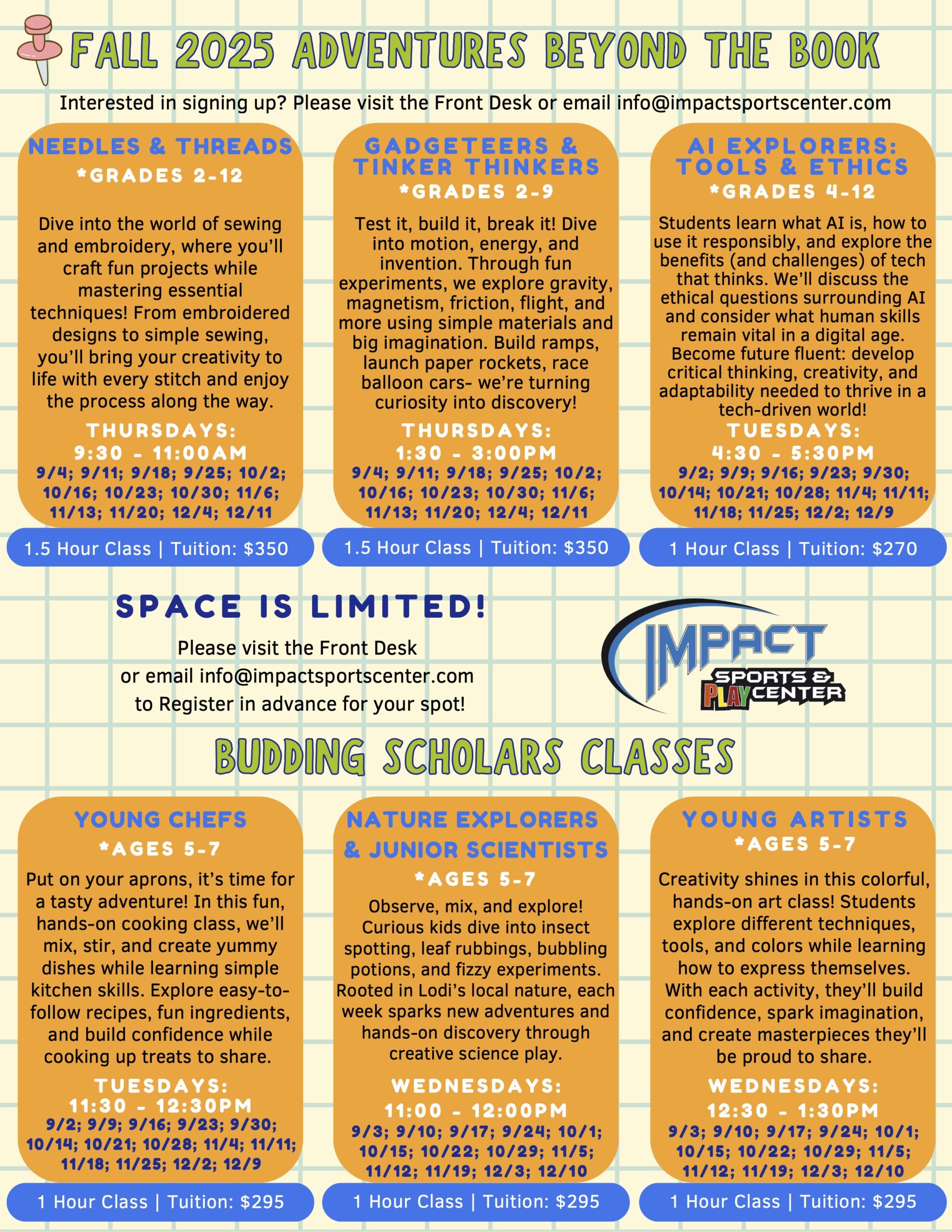 What's Happening! - October - Impact Sports Center